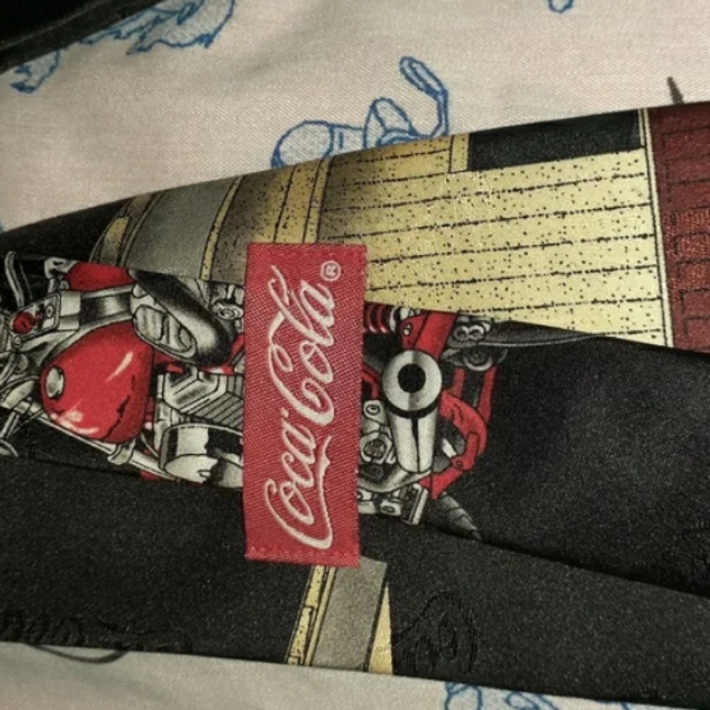 90s Coca-Cola Motorcycle Vintage Suit Tie Coke Coca C… - Gem